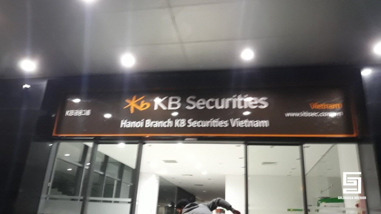 Thiết kế & thi công văn phòng KB Securities - Goldensea